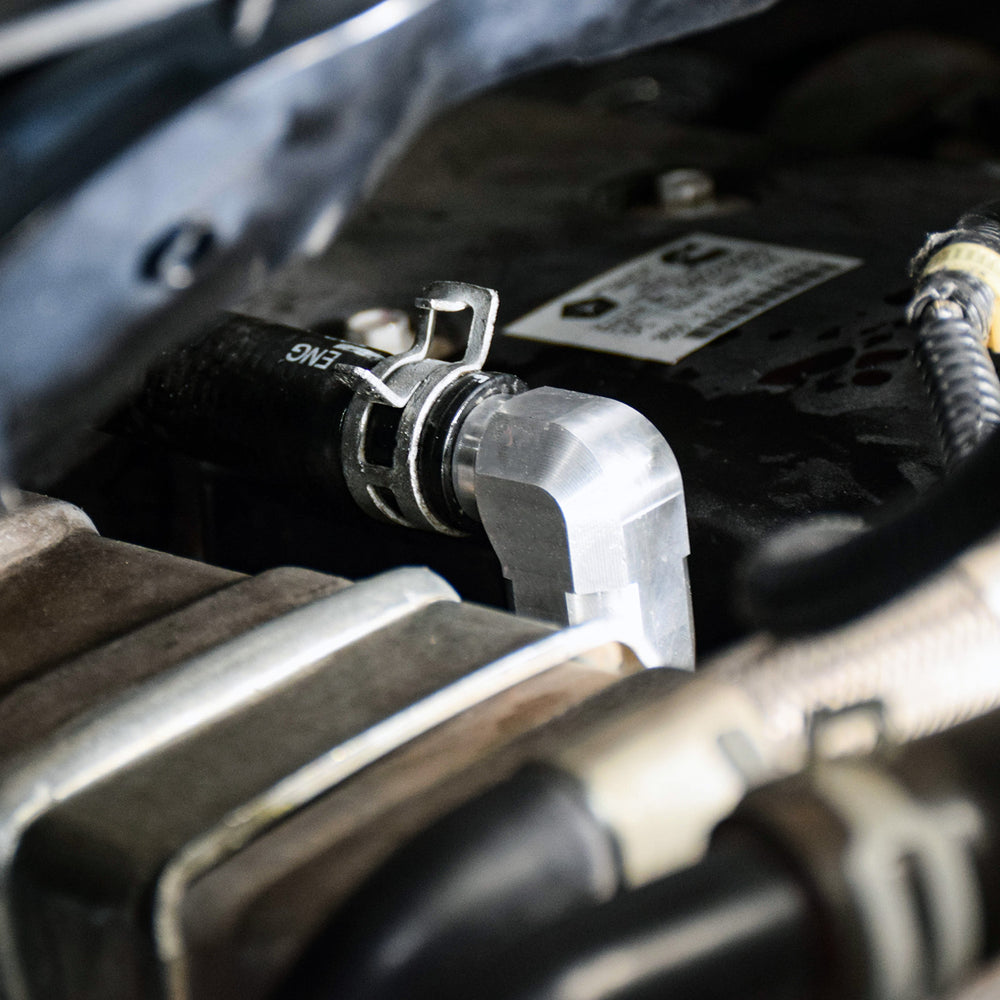Ram 6.7L Cummins, Billet Aluminum Upper Heater Hose Connector