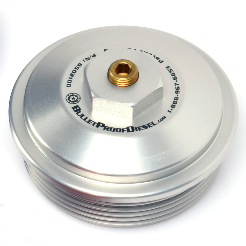 6.0L Anodized Billet Aluminum Diesel Fuel Filter Cap