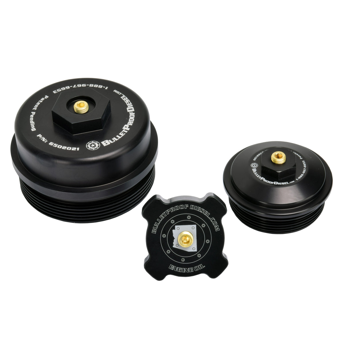 Bullet Proof Diesel Ford 6.0L Anodized Aluminum Cap Kit